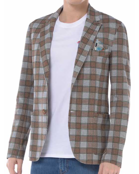 Giacca da uomo Bob a quadri con tasche - PICKY437