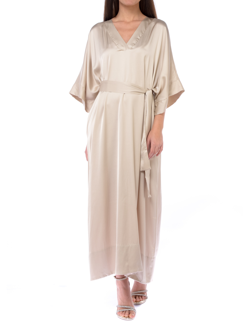 Abito lungo da donna Icona By Kaos a kaftano in raso - PP5TZ030