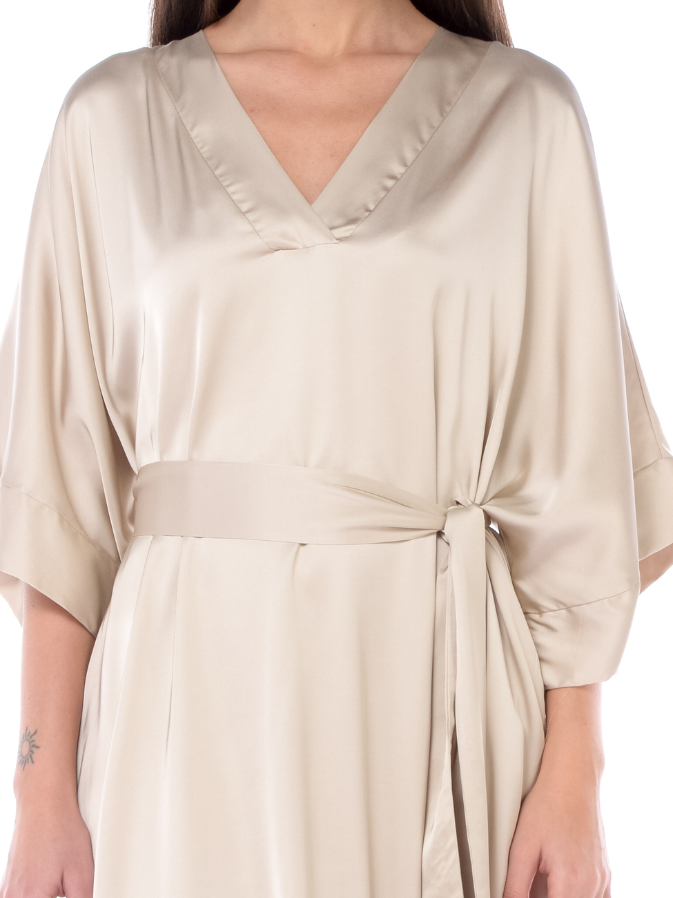 Abito lungo da donna Icona By Kaos a kaftano in raso - PP5TZ030