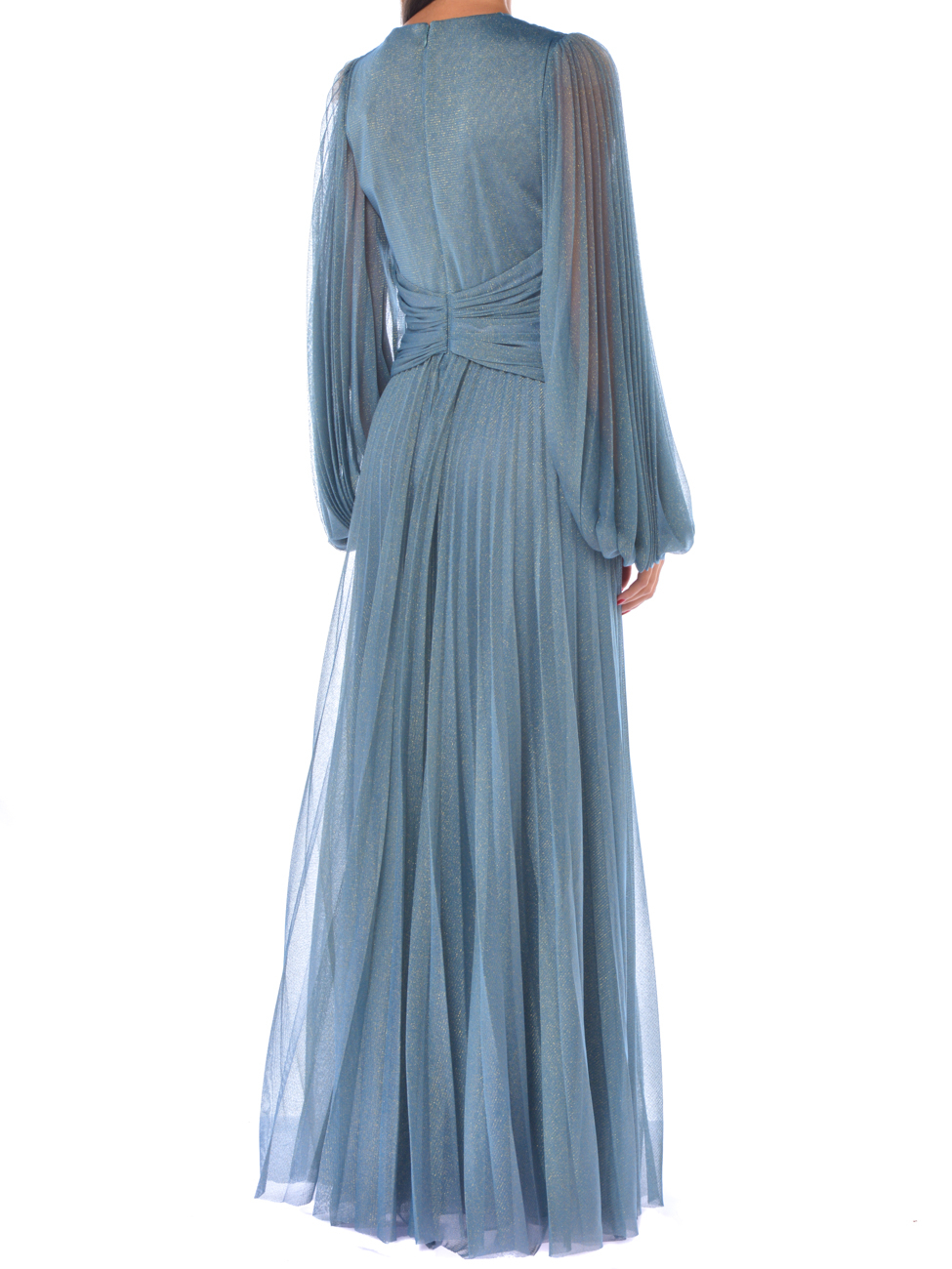 Abito lungo da donna Nenette plisse' con fiocco - 34BB-ALUS