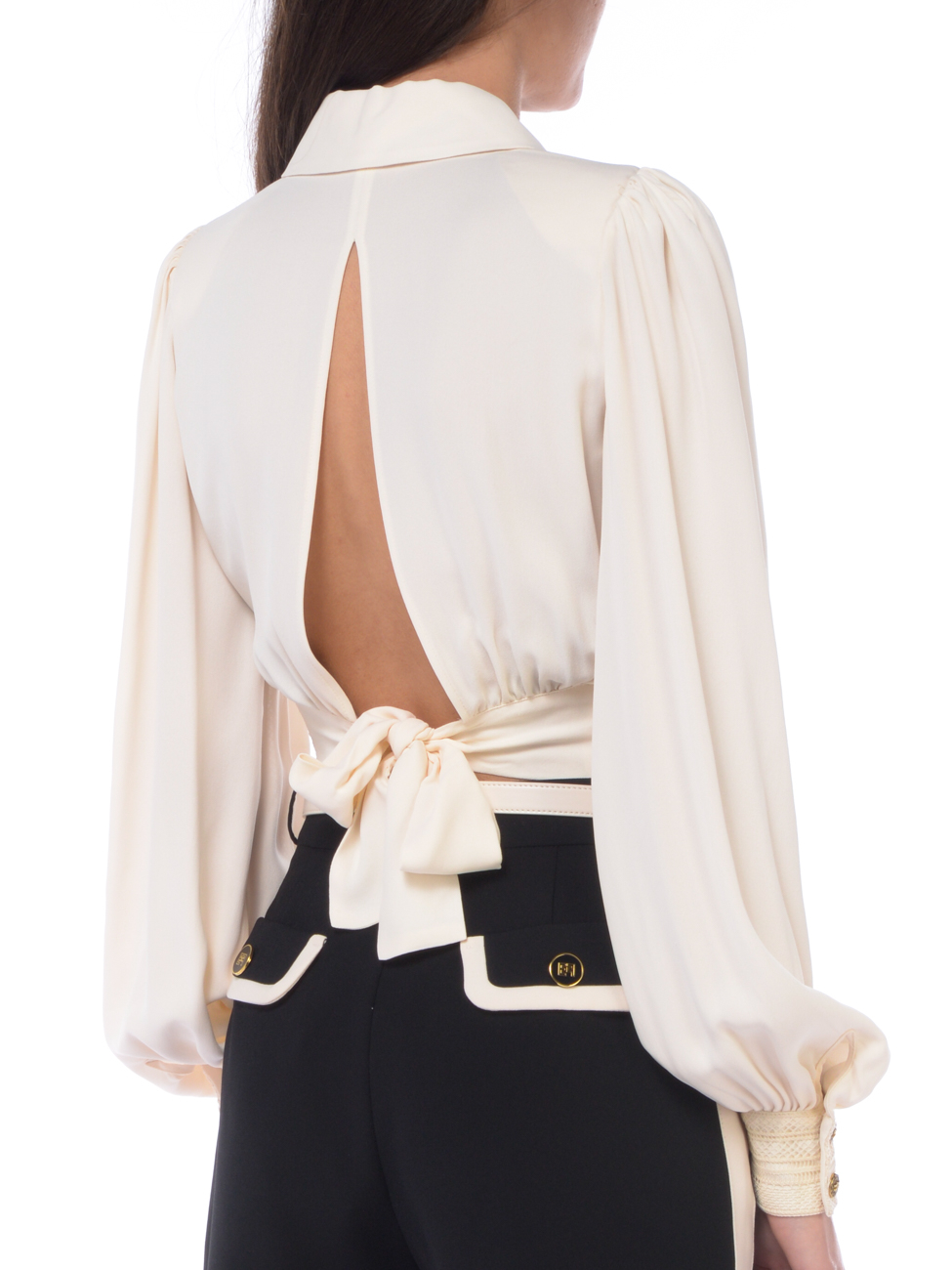 Camicia da donna Elisabetta Franchi in viscosa con a jour - CA04432E2