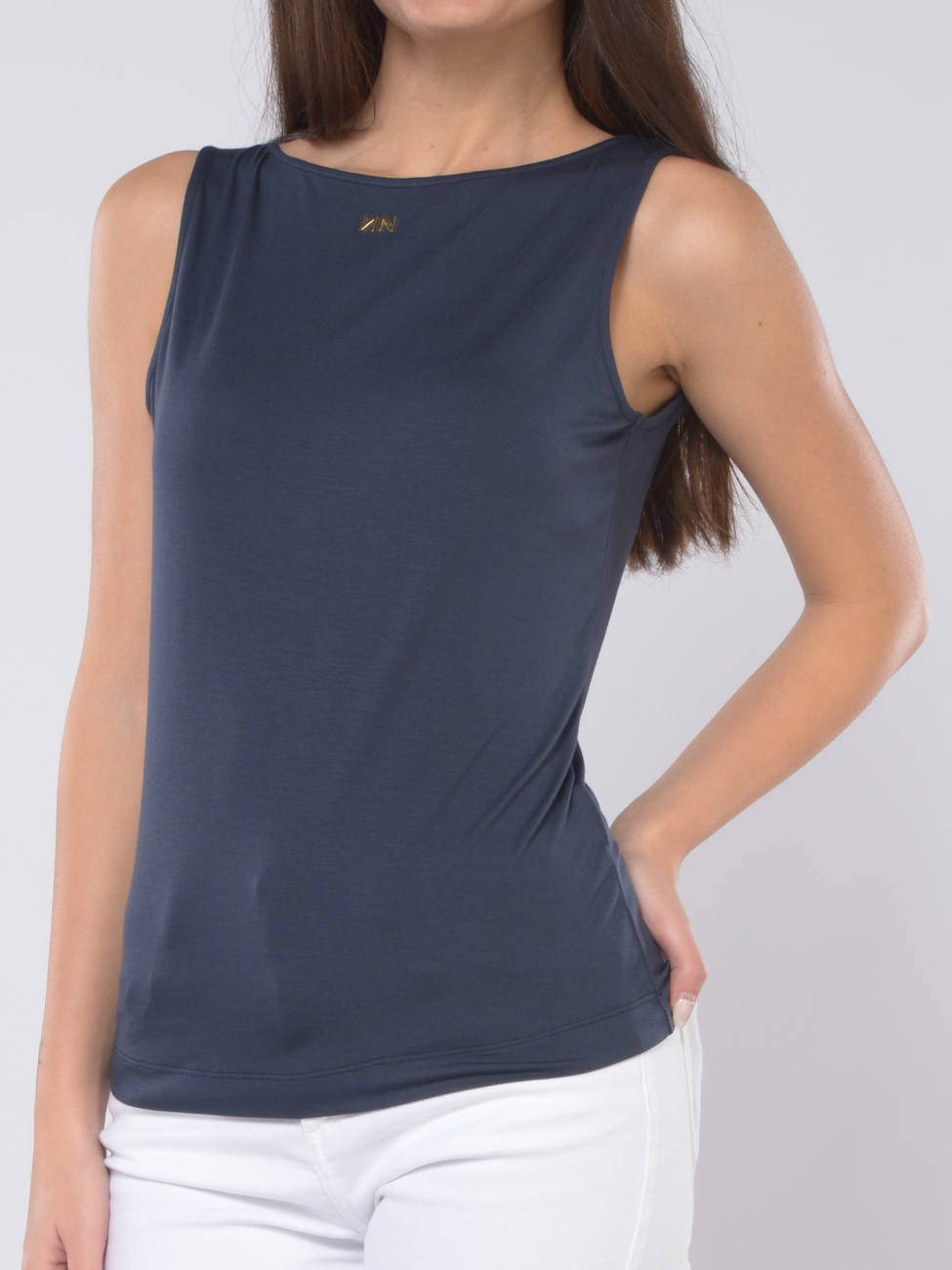 Canotta da donna Nenette in viscosa con logo - 37BB-DEWA