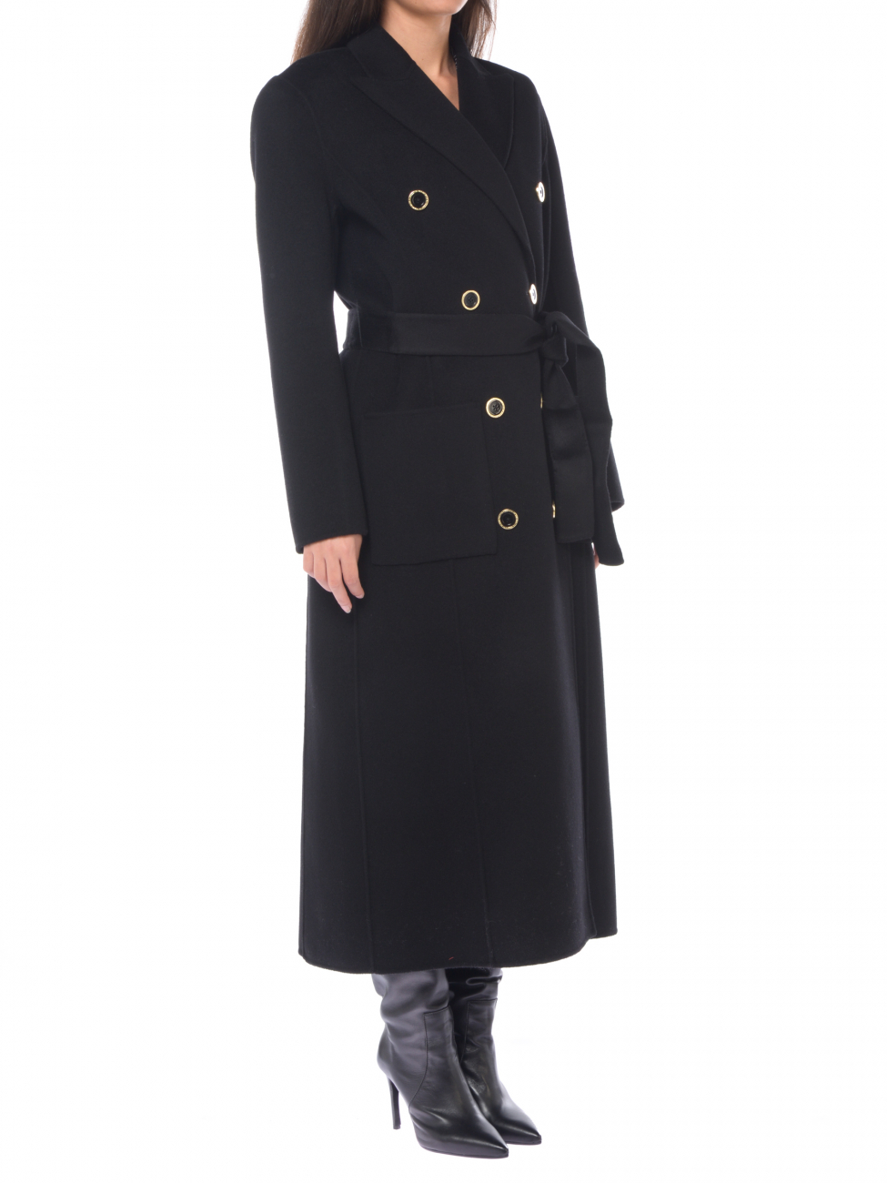 Cappotto da donna Elisabetta Franchi a doppiopetto con cintura - CP43D