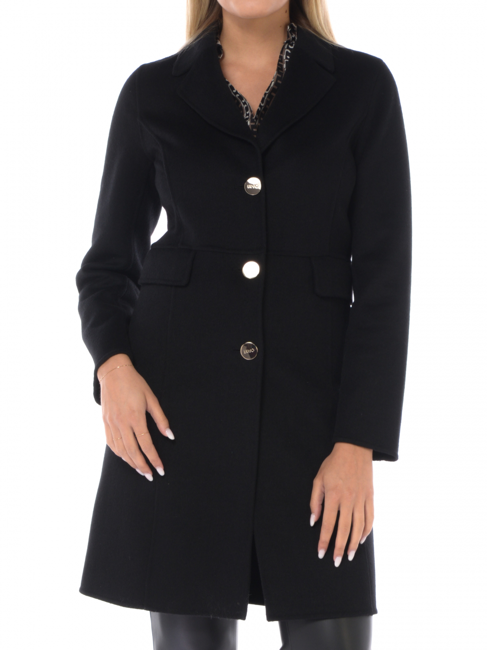 Cappotto da donna Liu Jo in misto lana a monopetto - CF3004T3540