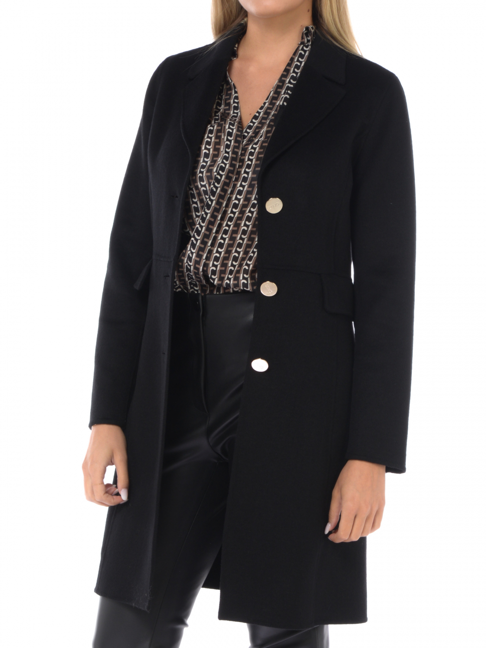 Cappotto da donna Liu Jo in misto lana a monopetto - CF3004T3540