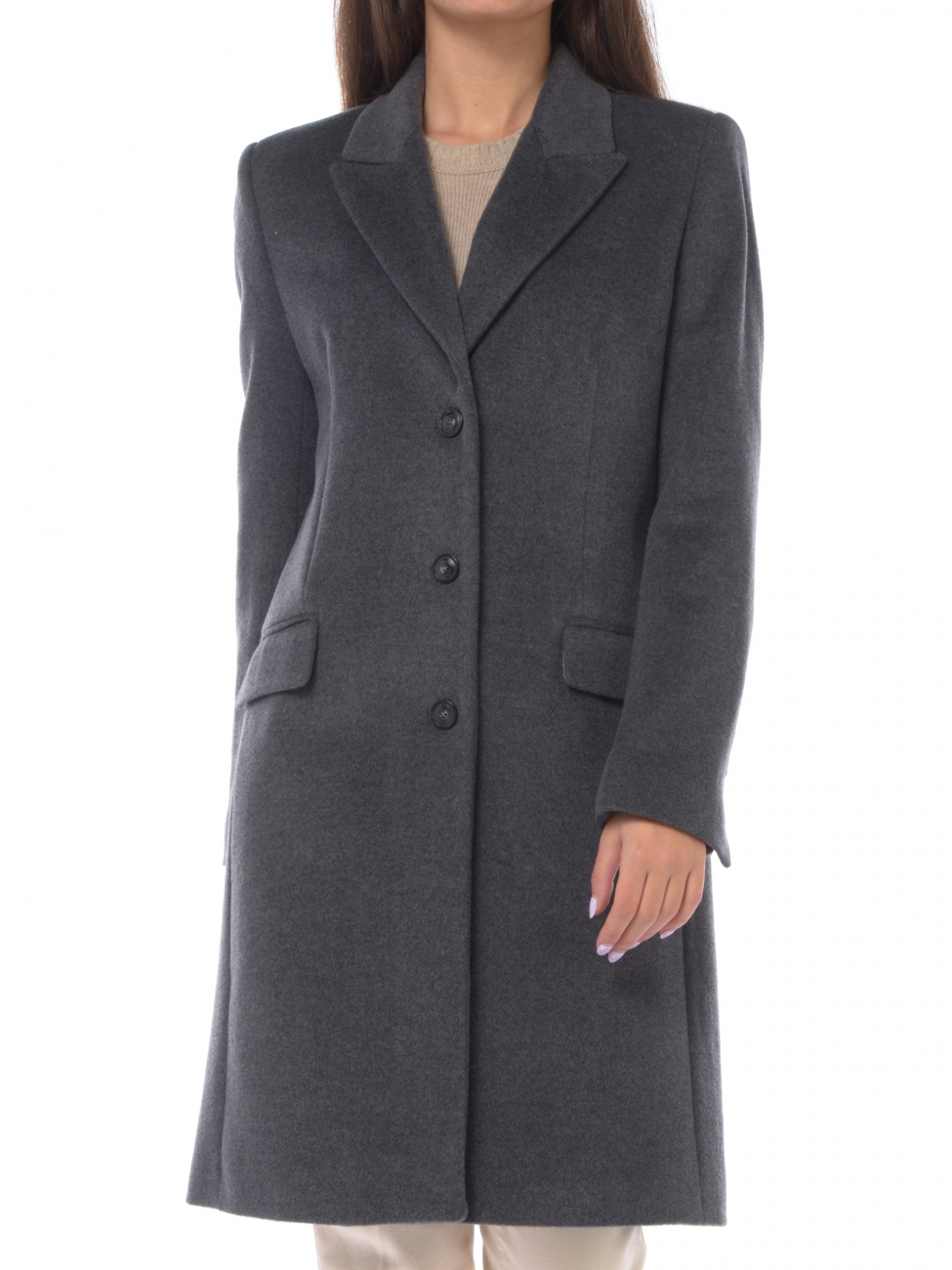 Cappotto da donna Seventy in lana e cachemire monopetto - CP0496150933