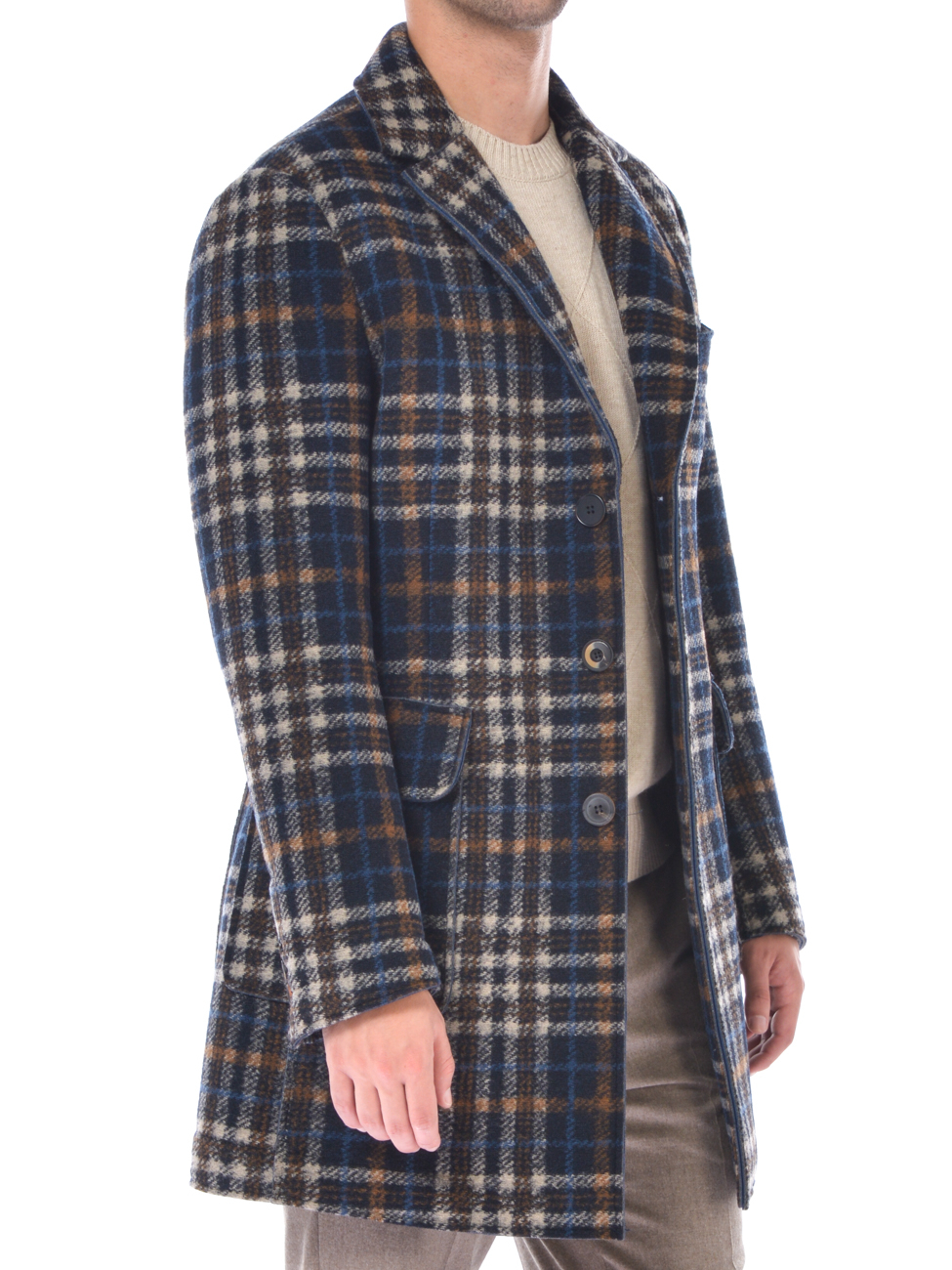 Cappotto da uomo Bob a quadri con tasche - HERRY386