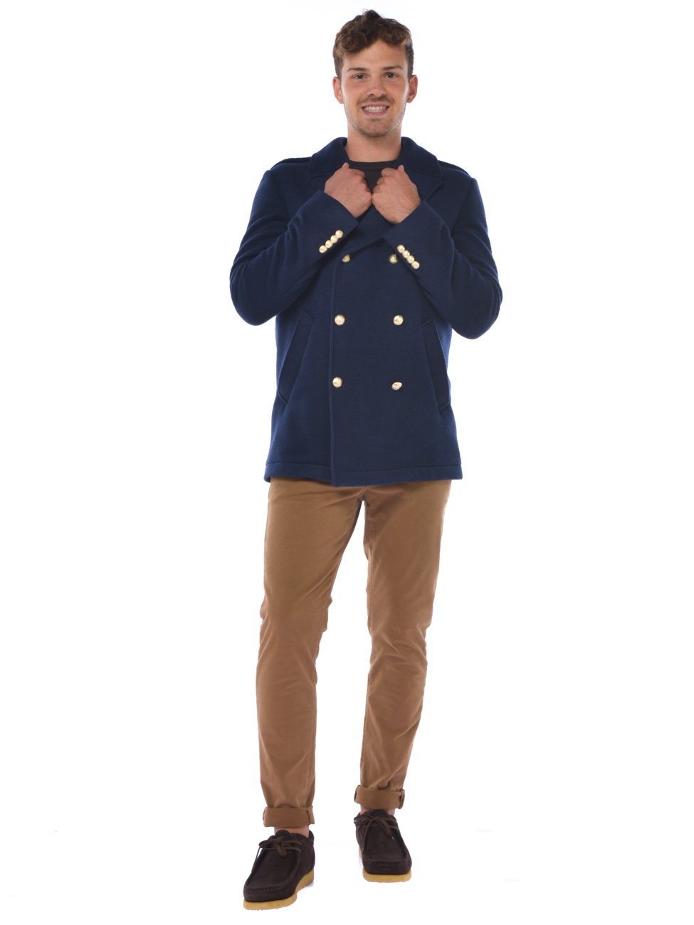 Cappotto da uomo Daniele Alessandrini corto doppiopetto - X1025M588