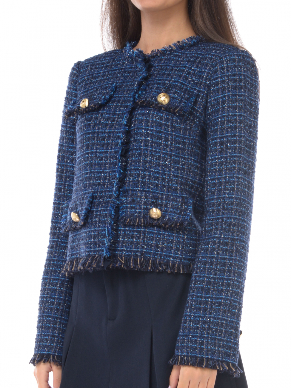 Giacca da donna Liu Jo boucle' con finte tasche - CF3286T2543