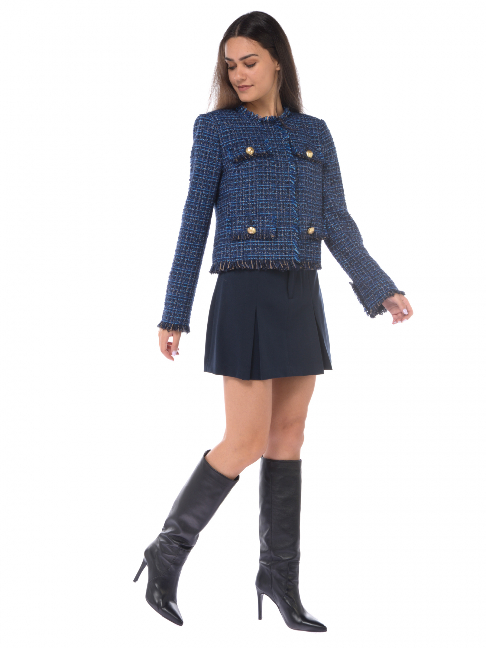 Giacca da donna Liu Jo boucle' con finte tasche - CF3286T2543