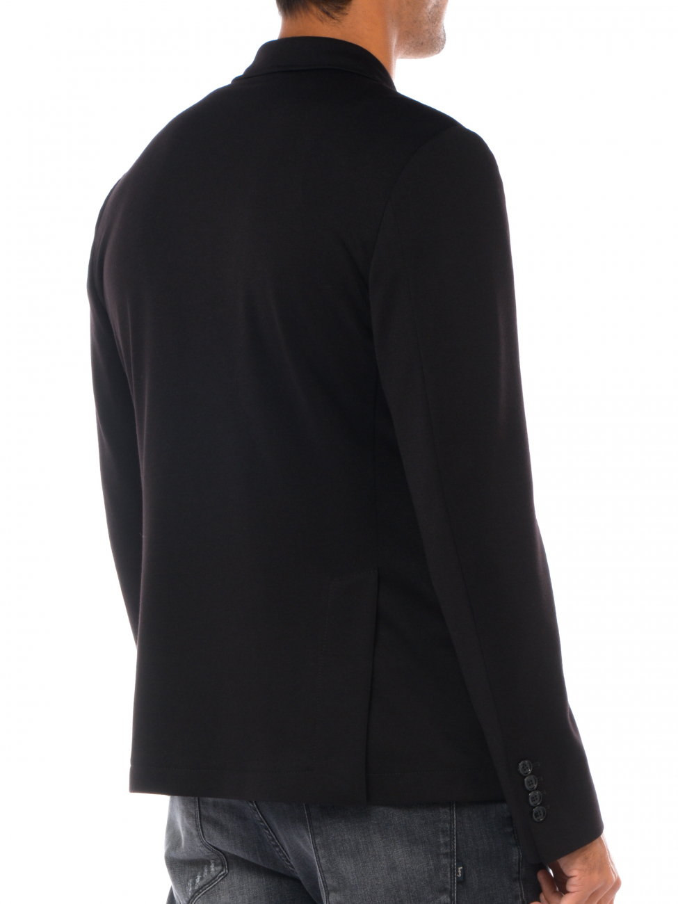 Giacca da uomo Daniele Alessandrini in jersey a doppiopetto - G3295N11