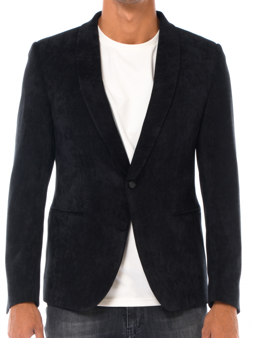 Giacca da uomo Daniele Alessandrini monopetto in velluto - G3640N11194