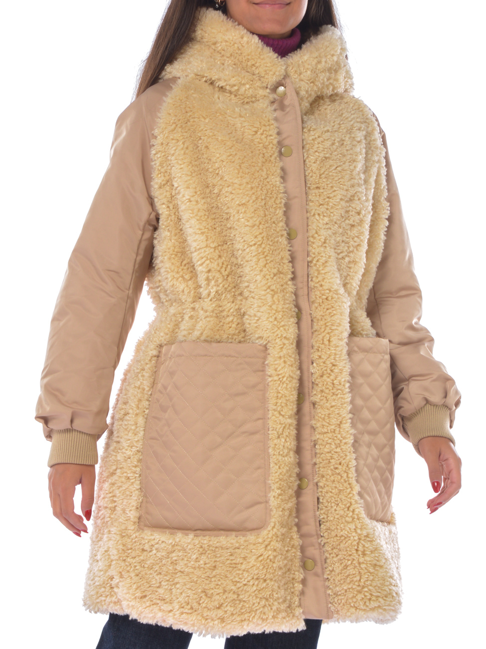 Giaccone da donna Oof ecofur con cappuccio - OFJA9128