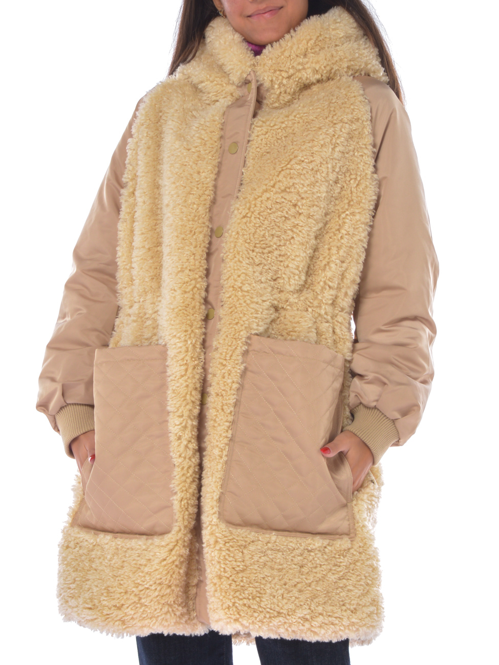 Giaccone da donna Oof ecofur con cappuccio - OFJA9128