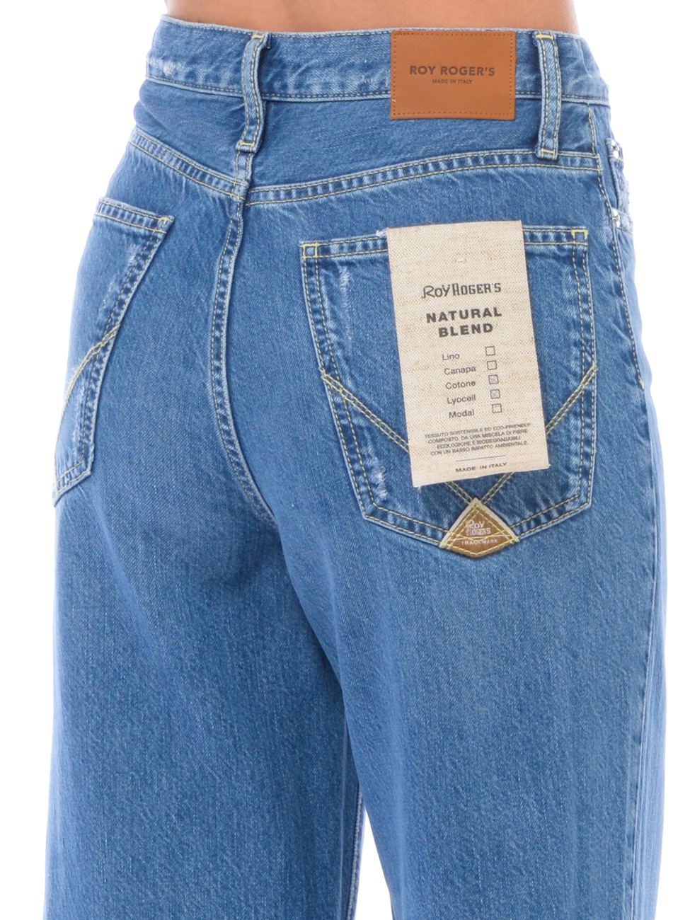 Jeans da donna Roy Roger's ampio con impunture - P23RND091D5420948