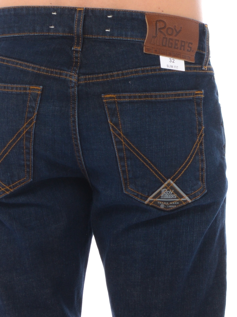 Jeans da uomo Roy Roger's cinque tasche con cuciture - P23CRRU118D0210