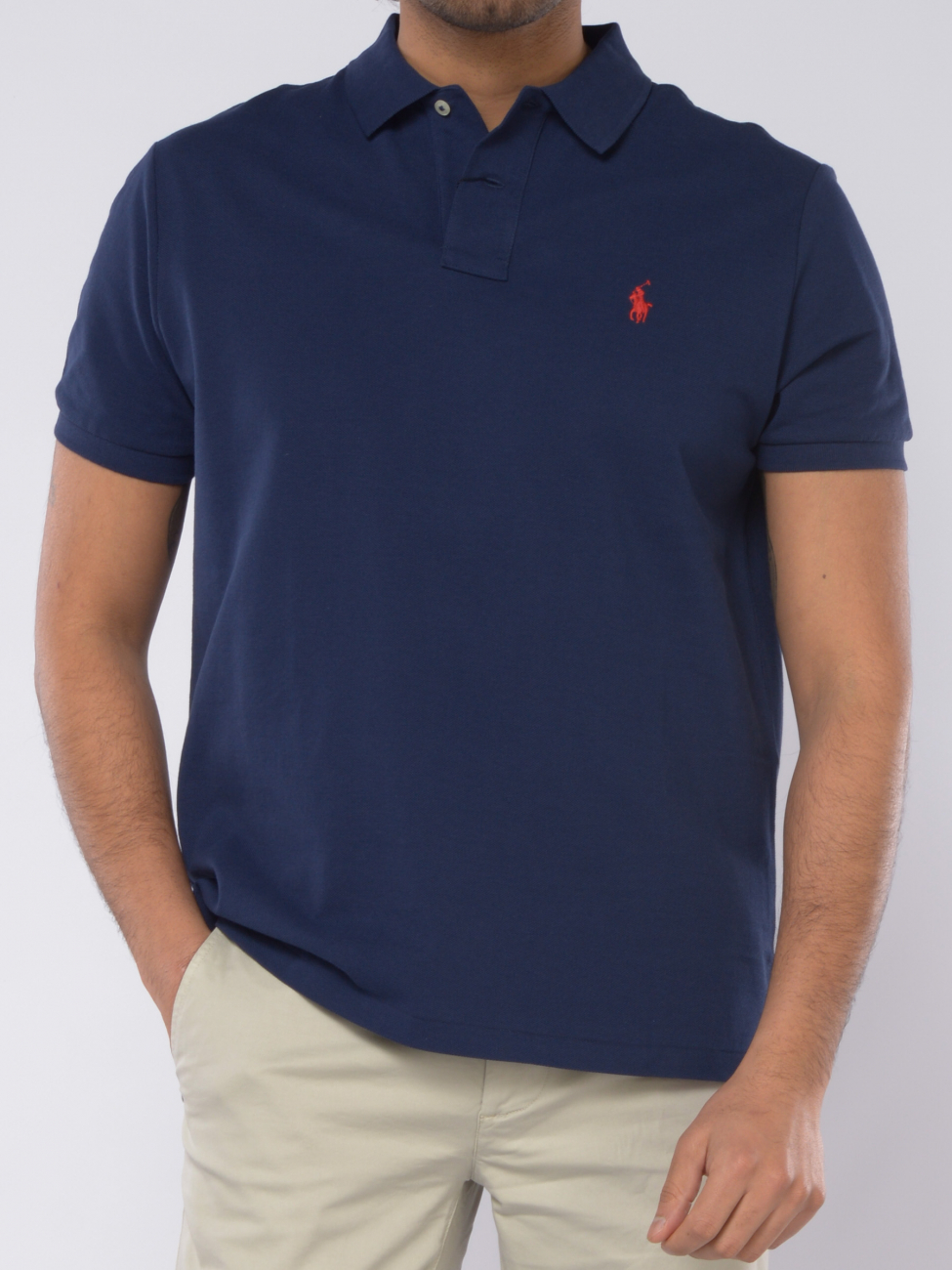Polo da uomo Ralph Lauren Custom Slim Fit con logo - 710782592-3