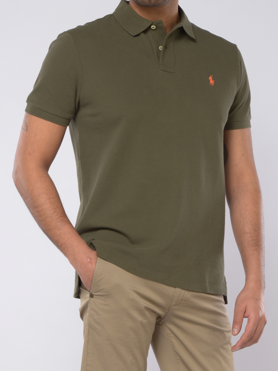 Polo da uomo Ralph Lauren Custom Slim Fit con logo - 710782592-3