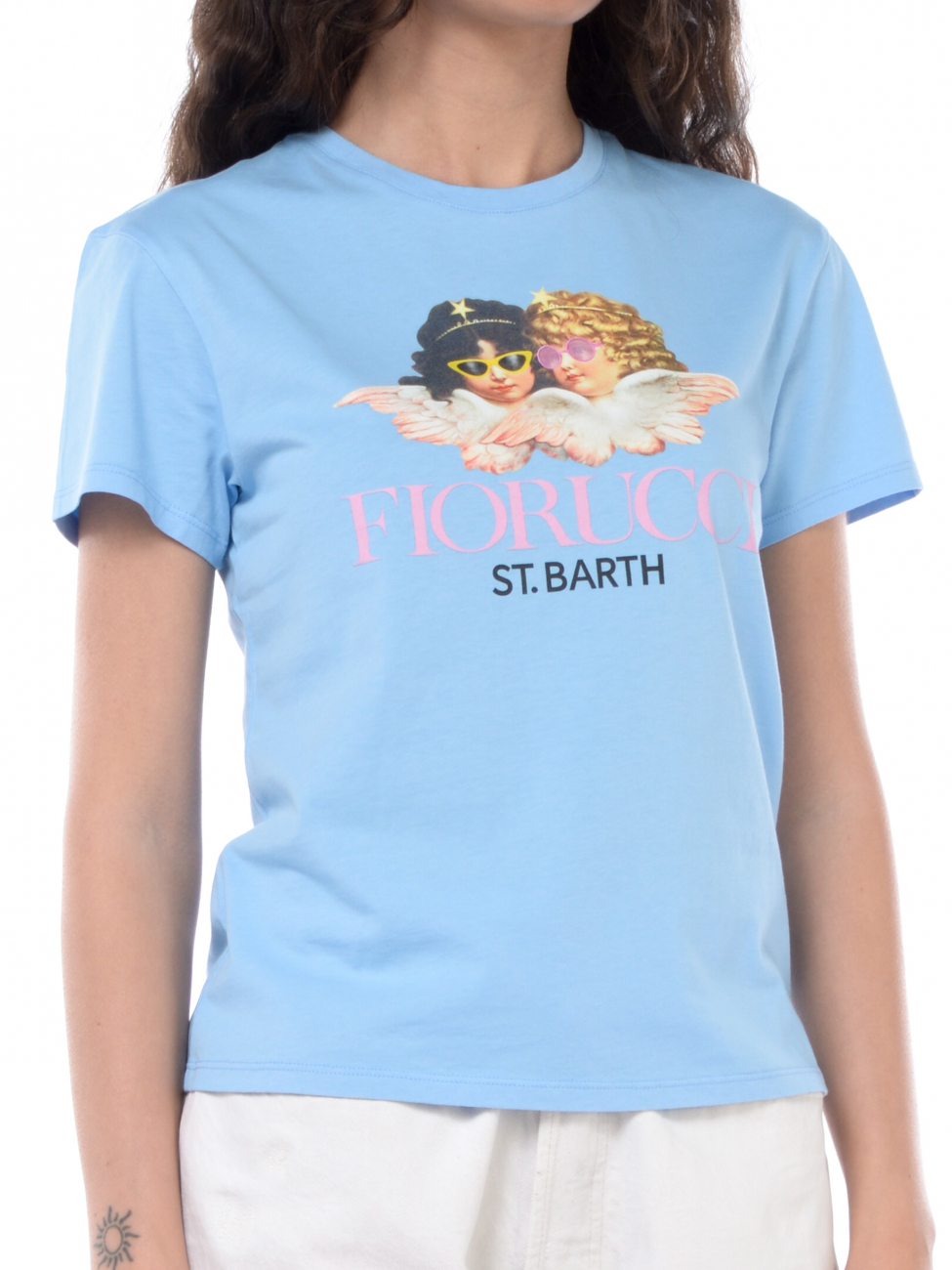 T Shirt da donna Mc2 Saint Barth x Fiorucci con loghi - EMILIE-ANGELES