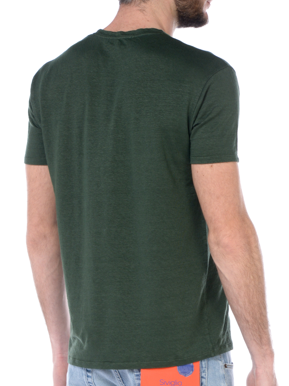 T Shirt da uomo Daniele Fiesoli girocollo in lino - DF7060