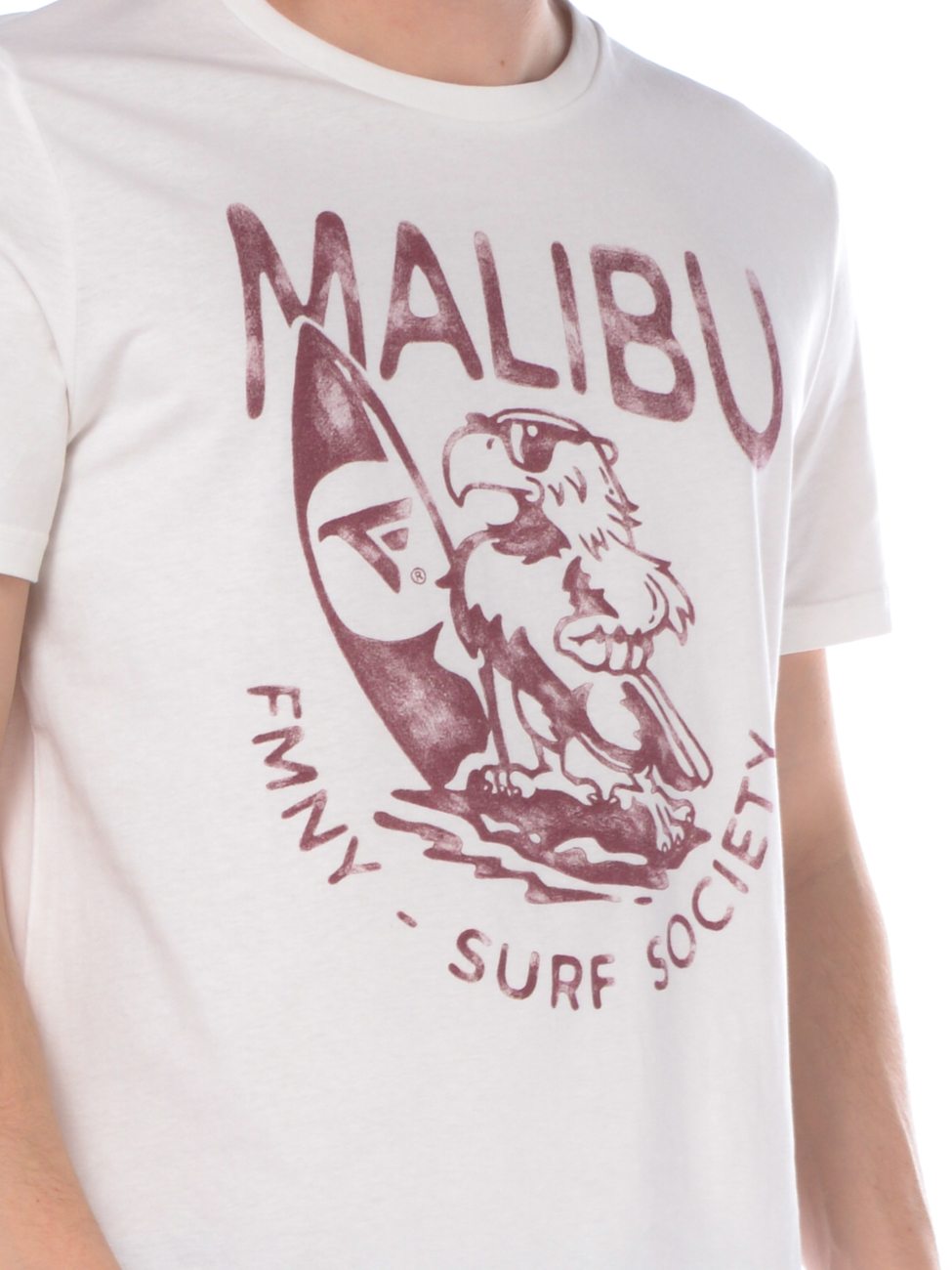T Shirt da uomo Fred Mello girocollo con stampa Malibu - FM23S31TG