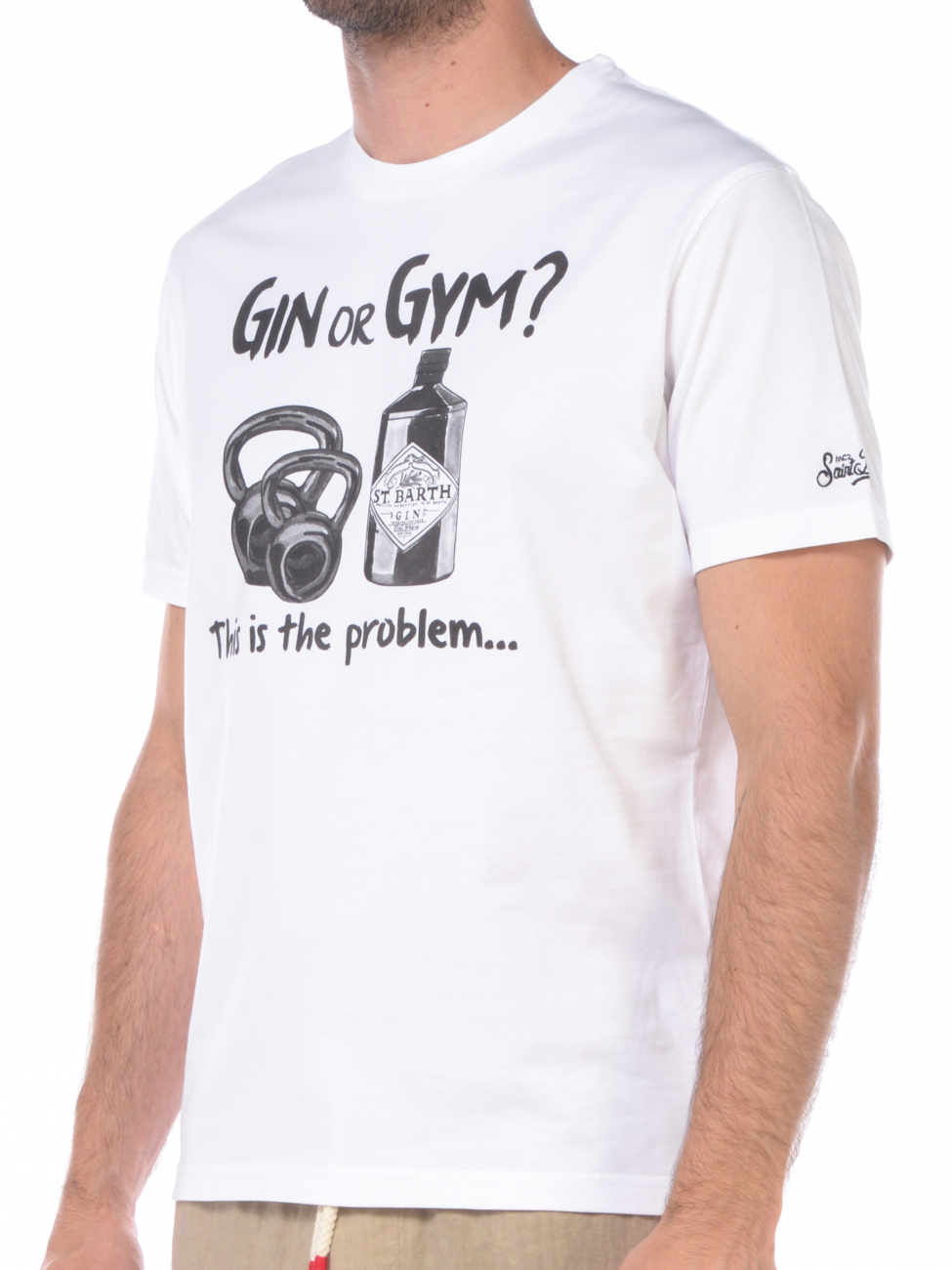 T Shirt da uomo Mc2 Saint Barth Gin or Gym girocollo - TSHIRTMAN-JIM01