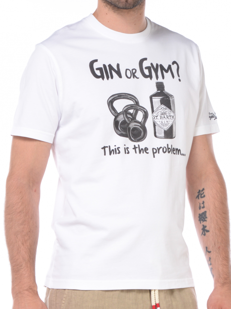 T Shirt da uomo Mc2 Saint Barth Gin or Gym girocollo - TSHIRTMAN-JIM01