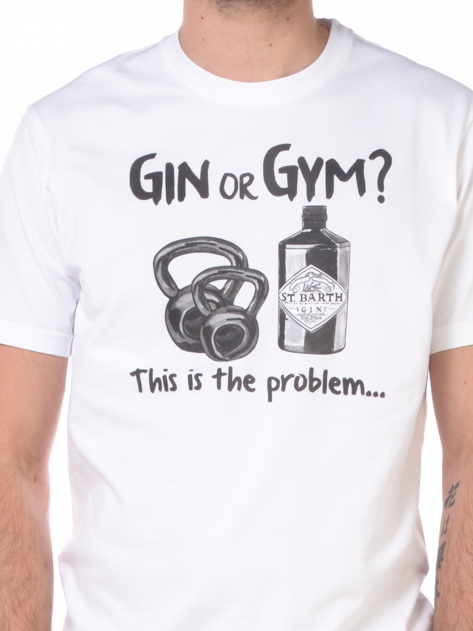 T Shirt da uomo Mc2 Saint Barth Gin or Gym girocollo - TSHIRTMAN-JIM01