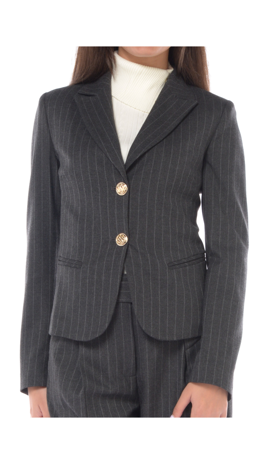 Giacca da donna Liu Jo gessato Slim Fit - CF3306T2529