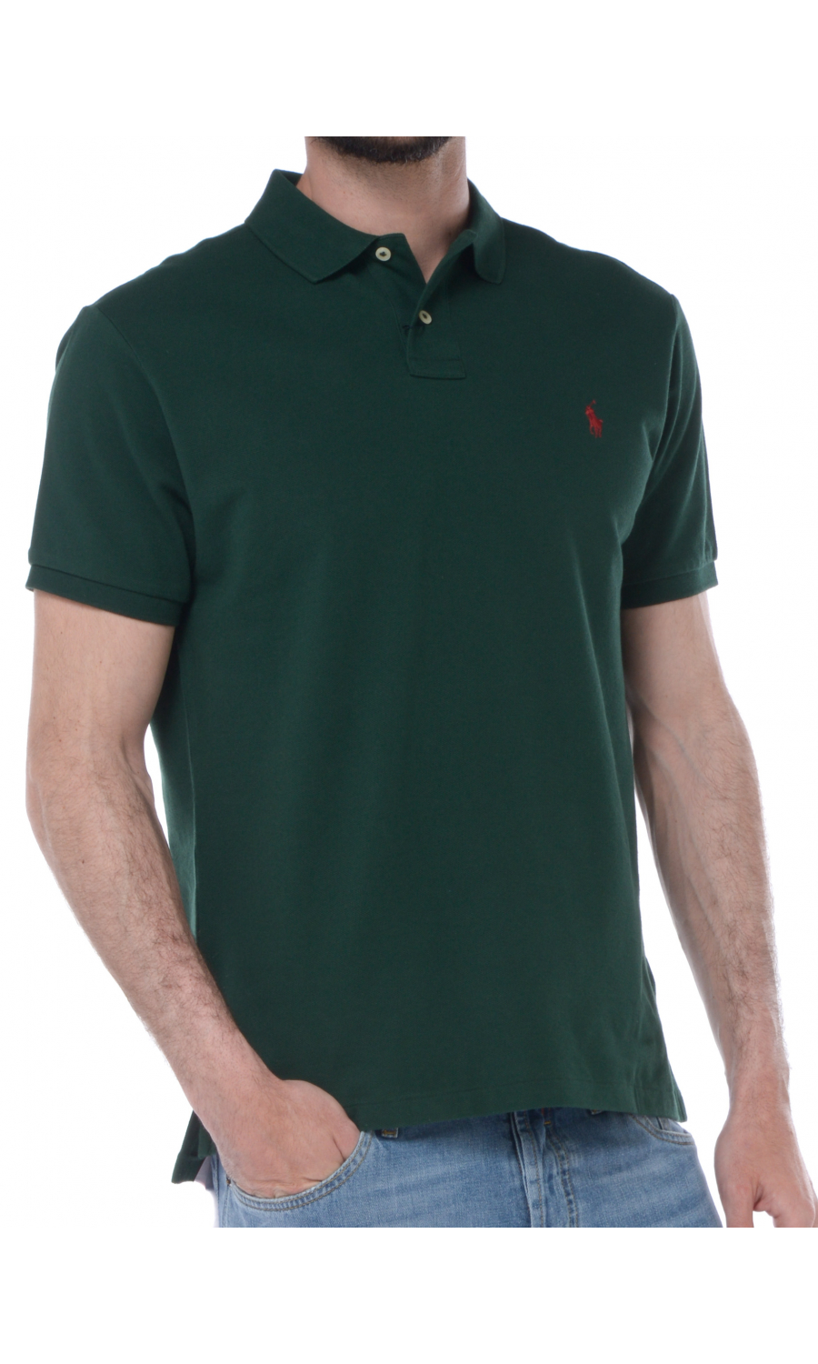 Polo da uomo Ralph Lauren Custom Slim Fit con logo - 710782592-015
