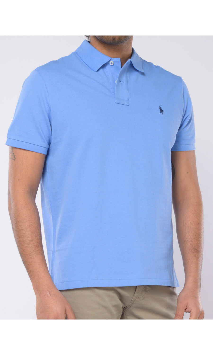 polo da uomo Ralph Lauren Custom Slim Fit con logo - 710782592-3