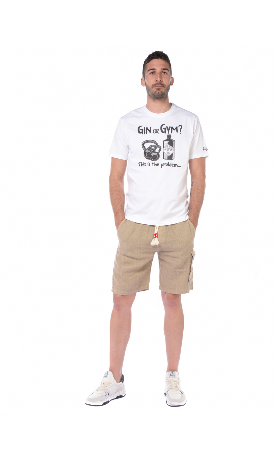 T Shirt da uomo Mc2 Saint Barth Gin or Gym girocollo - TSHIRTMAN-JIM01